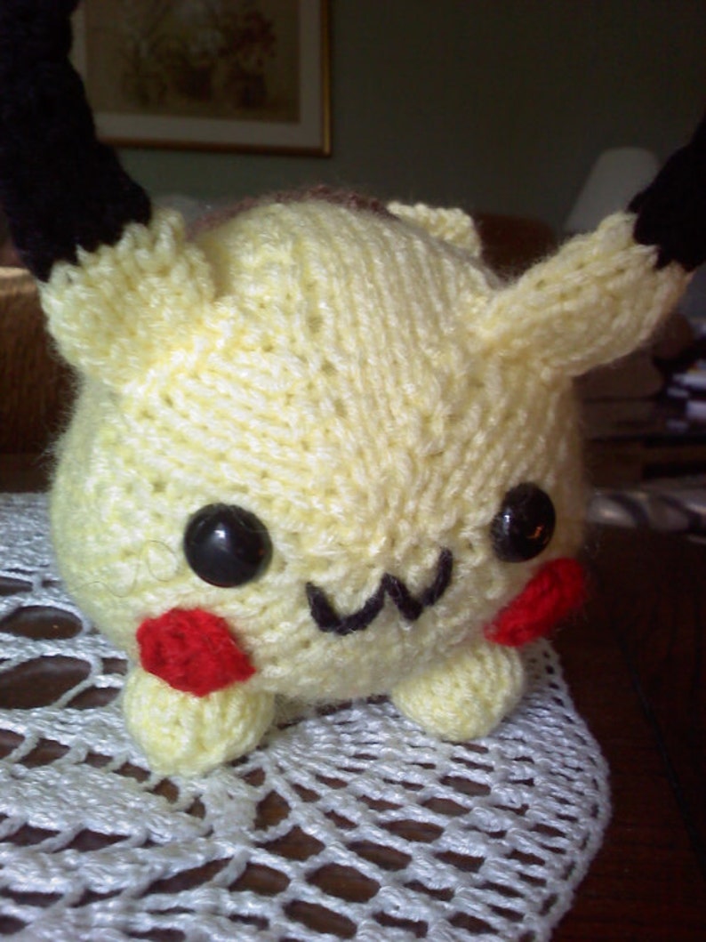 PATTERN Kawaii Pikachu Chubby Chibi Plushie Amigurumi Desk - Etsy