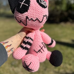 Made to Order Zombie Cat - Floppy Goth Punk Alt Plush Toy - 12" Tall ...