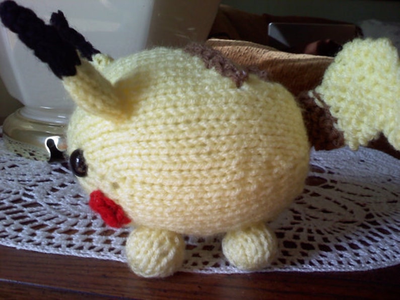 PATTERN Kawaii Pikachu Chubby Chibi Plushie Amigurumi Desk - Etsy