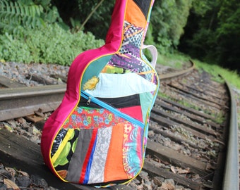Guitar Case Textile Recycling Upcycle Fabric Scraps Handcrafted Gig ...