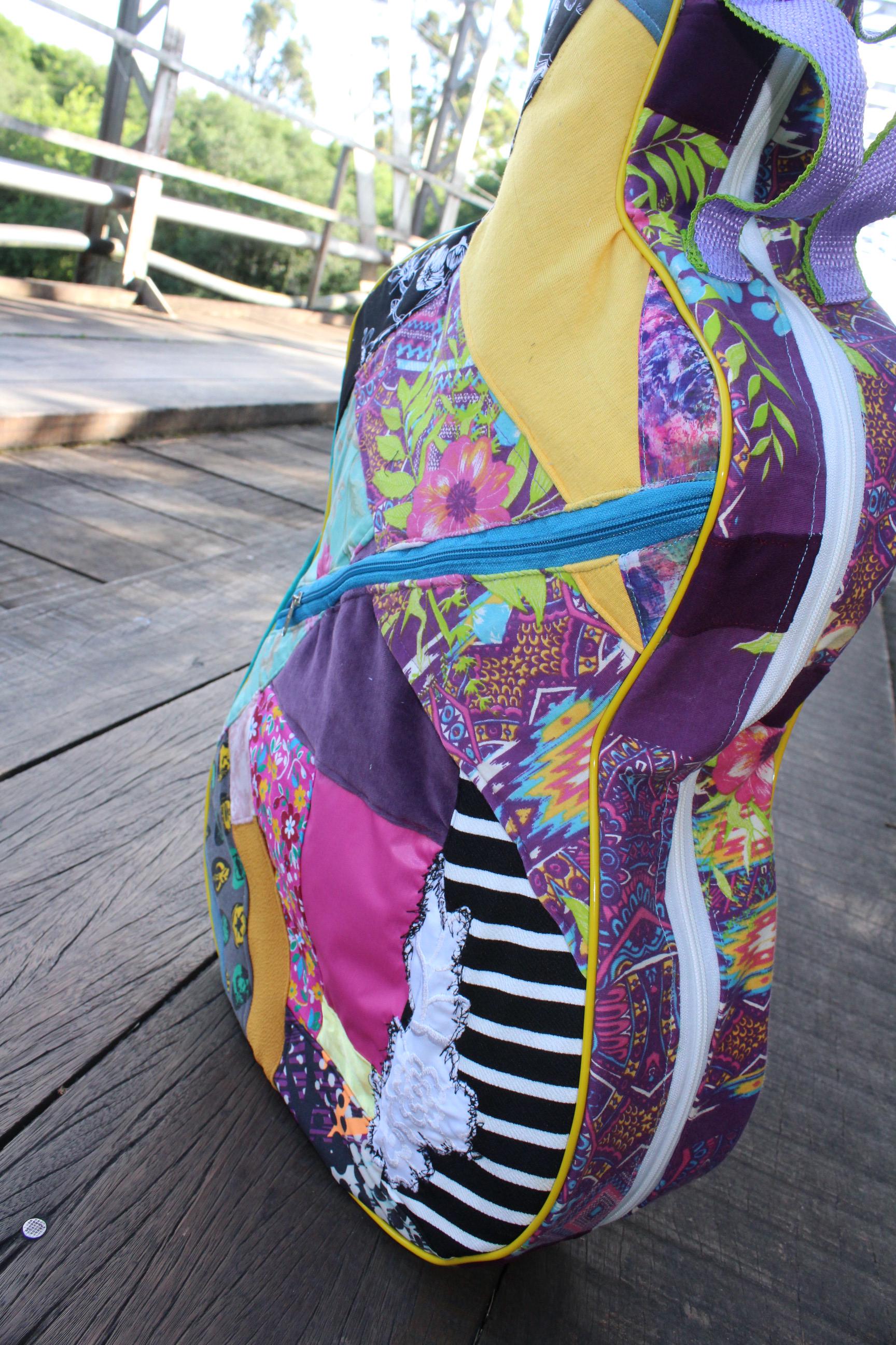 Guitar Case - Patchwork Acoustic Guitar Case - Upcycle Fabric Scraps - Etsy
