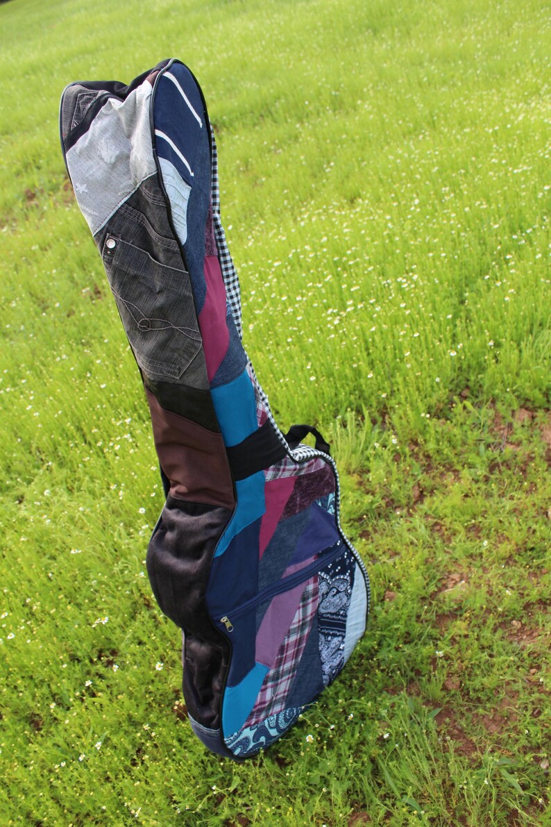 Guitar Bag - Upcycle Fabric Scraps - Handcrafted Gig Bags - Patchwork ...