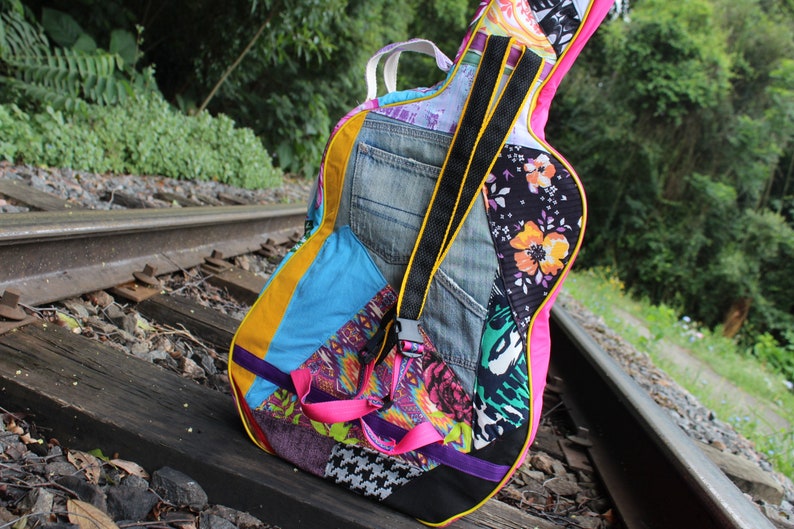 Guitar Case Musical Tailoring Handmade Bags Textile Recycling - Etsy