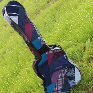 Guitar Bag - Upcycle Fabric Scraps - Handcrafted Gig Bags - Patchwork ...