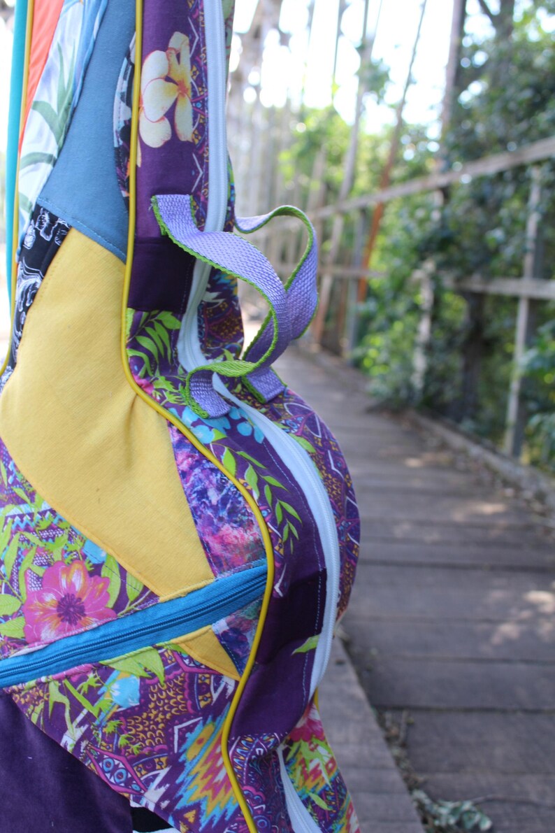Guitar Case - Patchwork Acoustic Guitar Case - Upcycle Fabric Scraps - Etsy