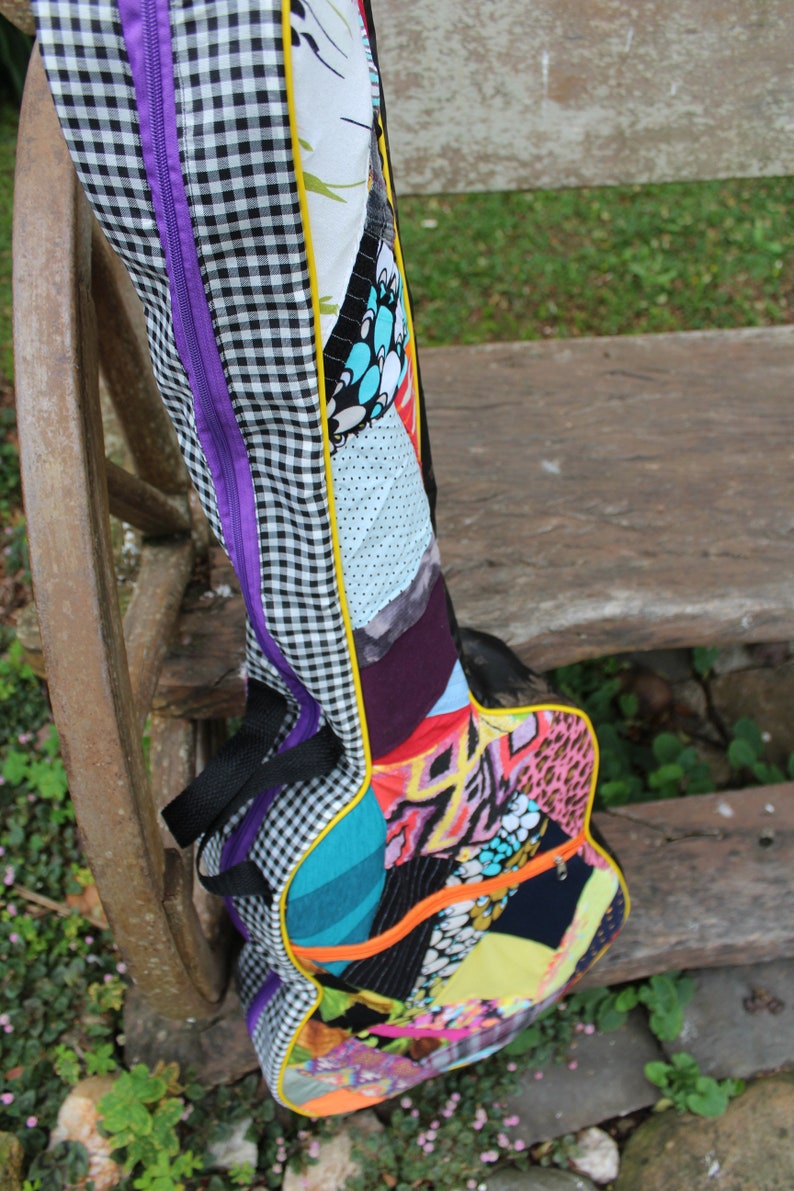 Guitar Case Upcycle Fabric Scraps Handcrafted Bags Patchwork Gig Bag - Etsy