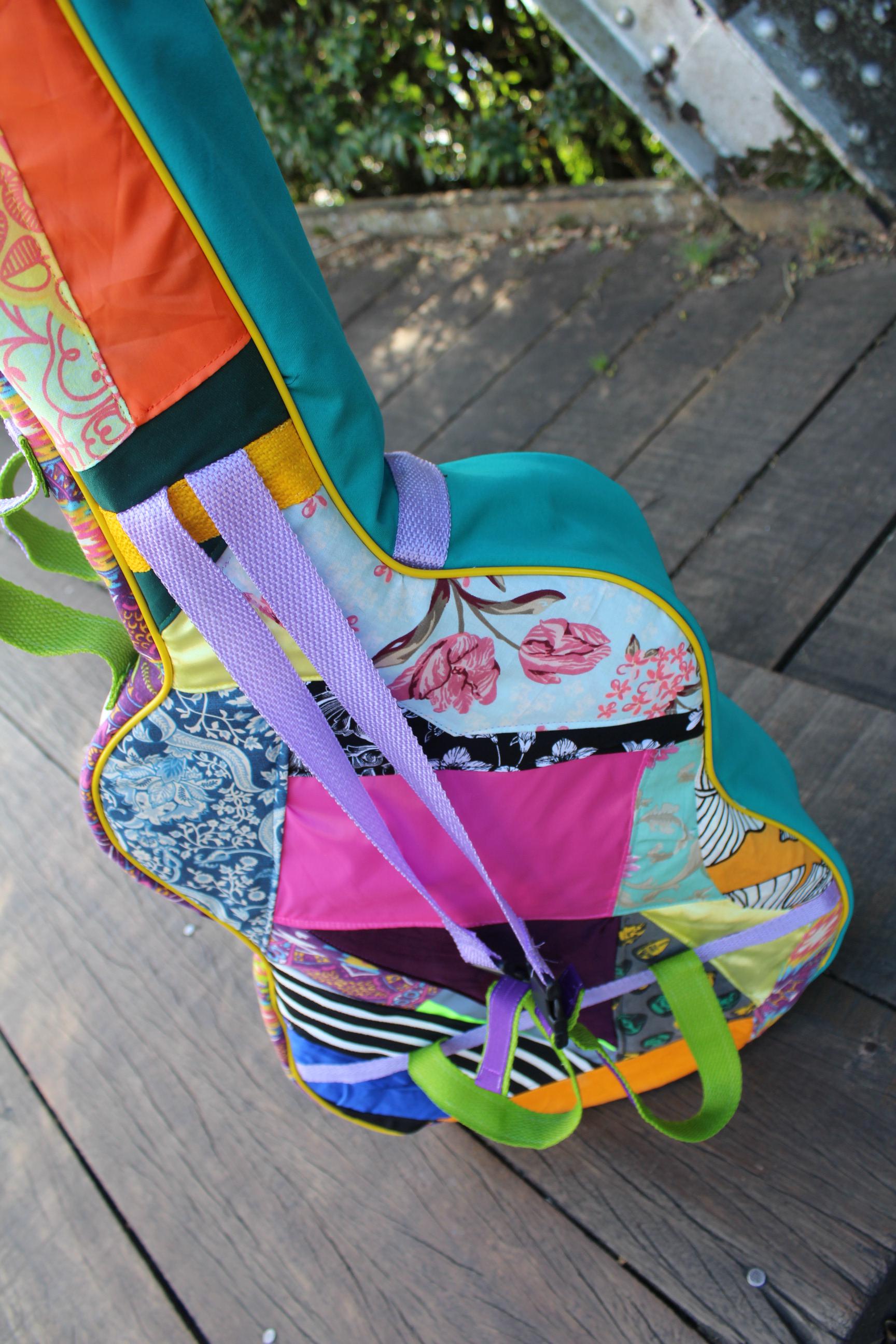 Guitar Case - Patchwork Acoustic Guitar Case - Upcycle Fabric Scraps - Etsy