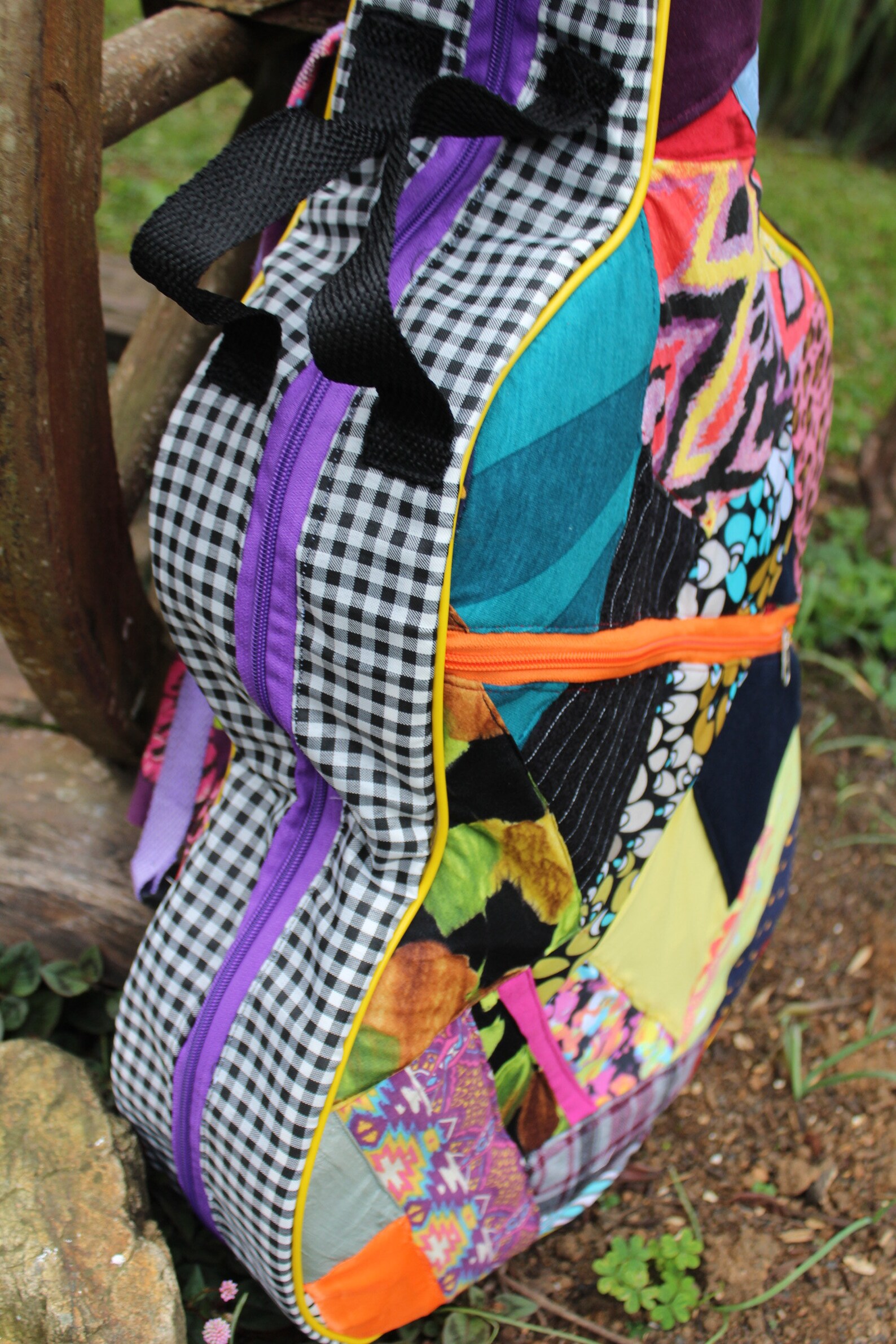 Guitar Case Upcycle Fabric Scraps Handcrafted Bags Patchwork Gig Bag - Etsy