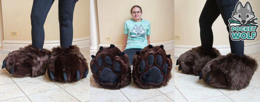 Brown Indoor Giant Stompy Digi Foot Paws One Size Fits All - Etsy