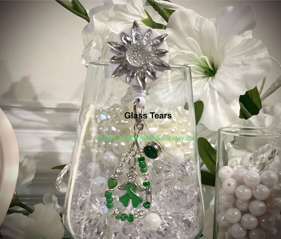 Glass Tears Badge Reel / Mental Health Awareness - Etsy