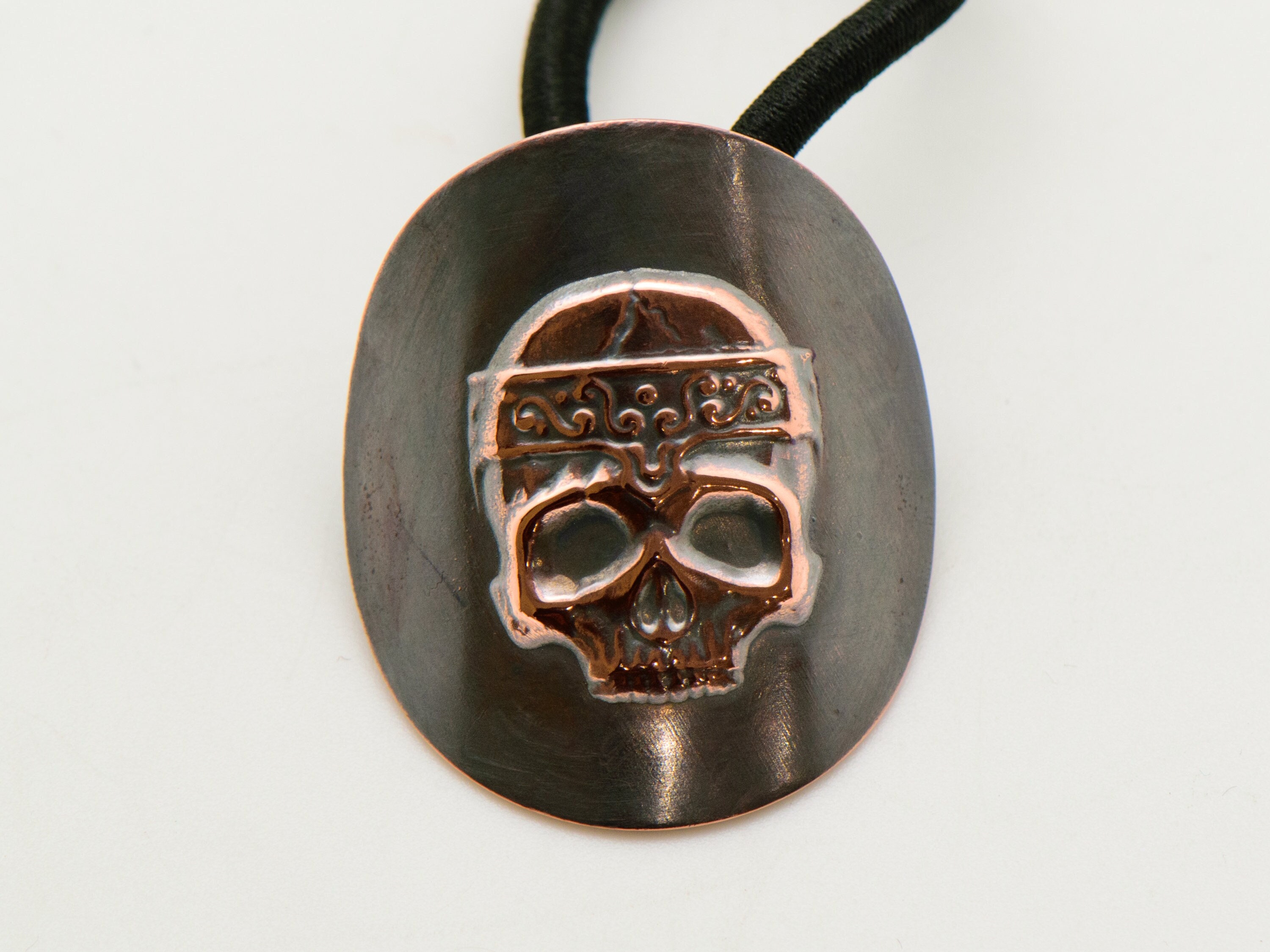 Royal Skull Ponytail Holder in Copper Metal Hair Tie for Men - Etsy
