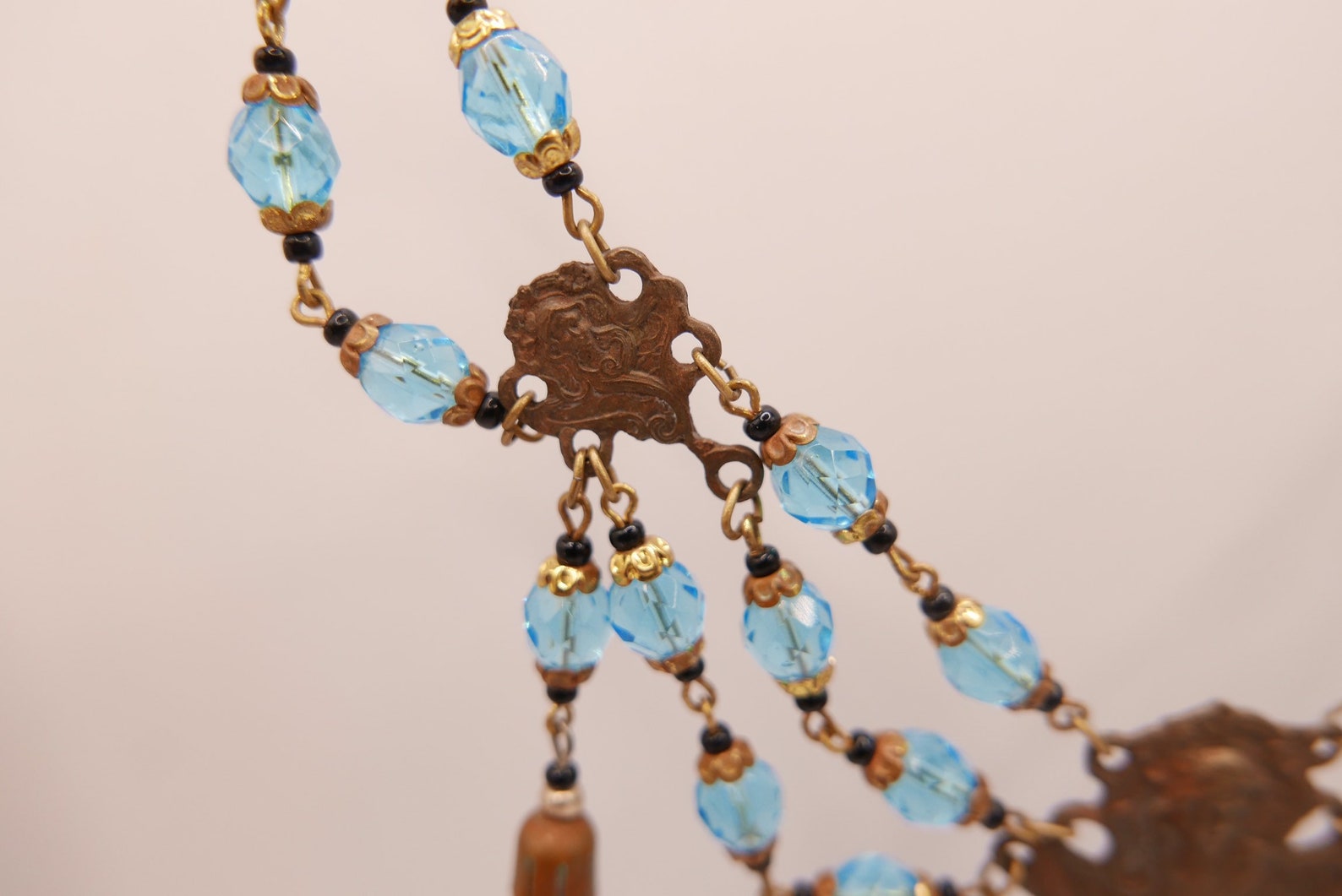 Extraordinary Genuine Antique Belle Epoch Czech Glass Festoon Necklace ...