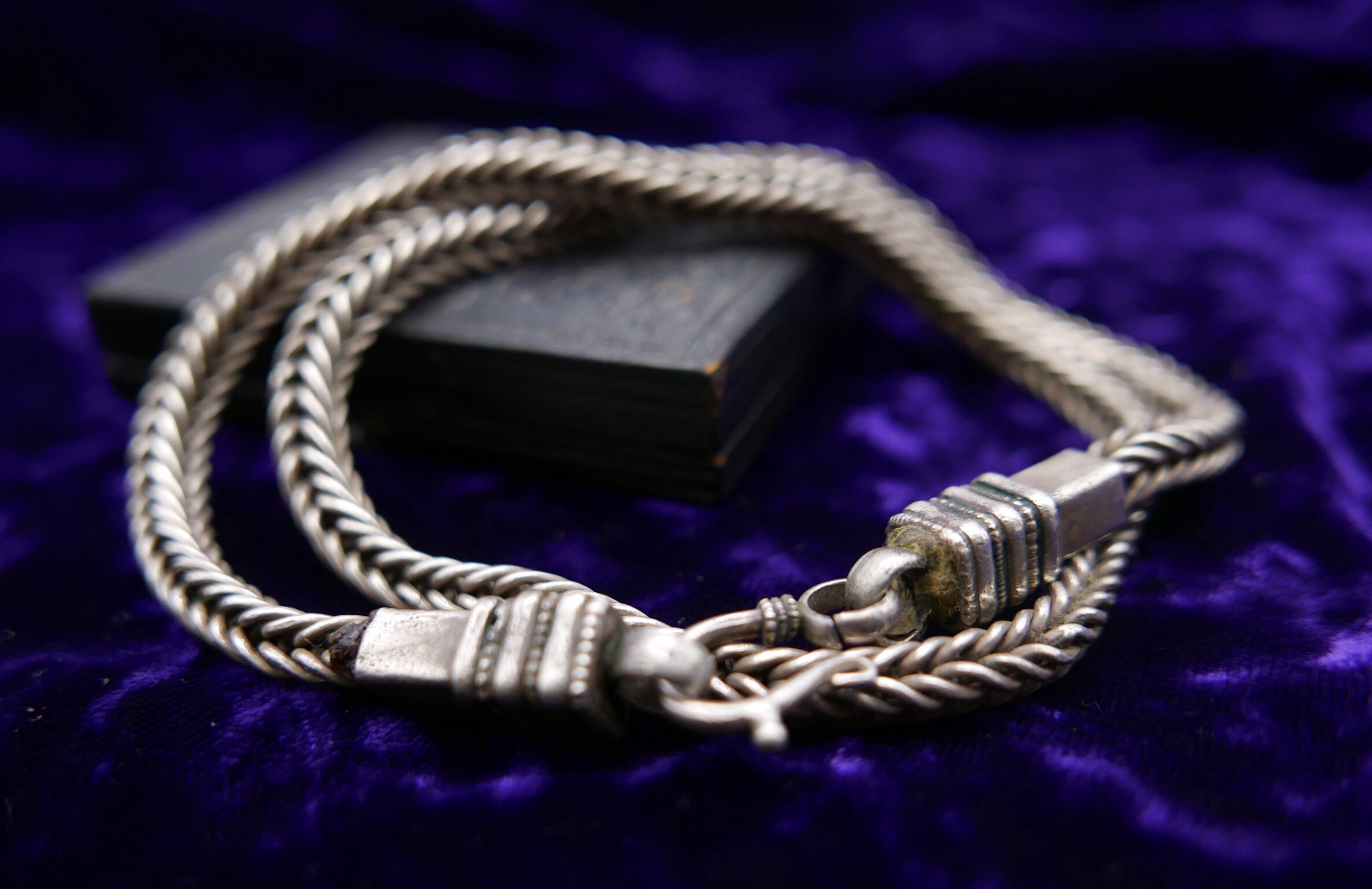 Rare Vintage Handcrafted Silver 'foxtail' or 'chevron' Chain, Tribal ...