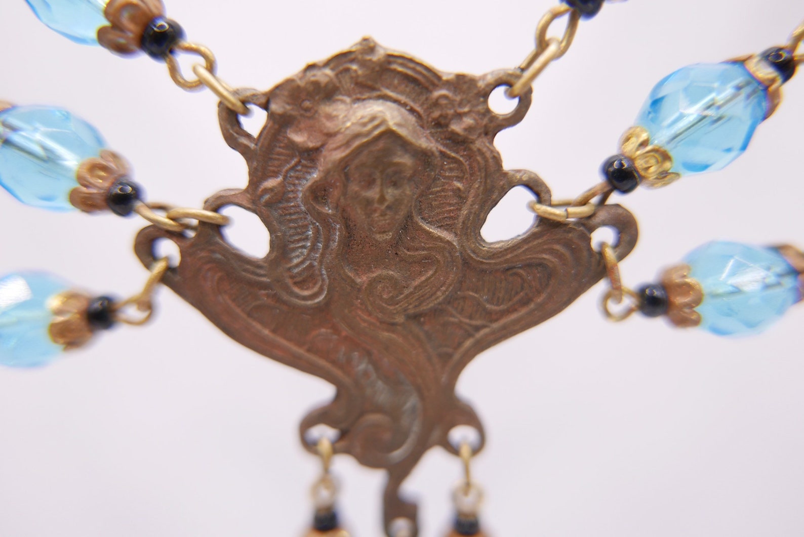 Extraordinary Genuine Antique Belle Epoch Czech Glass Festoon Necklace ...