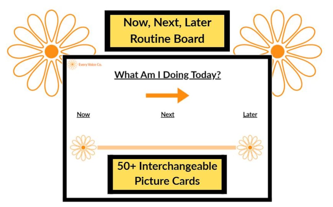 Now Next Later Routine Board for Kids • Visual Schedule • Autism & ADHD ...