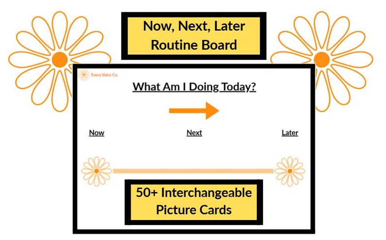 Now Next Later Routine Board for Kids • Visual Schedule • Autism & ADHD ...