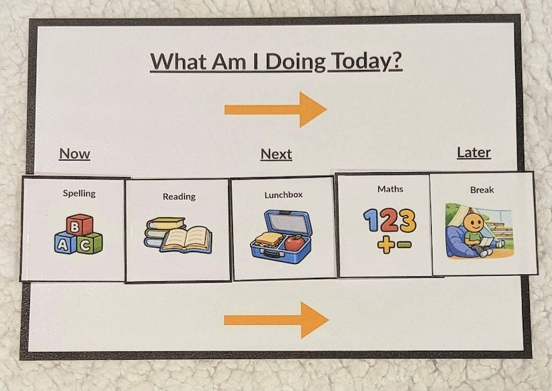 Now Next Later Routine Board for Kids • Visual Schedule • Autism & ADHD ...