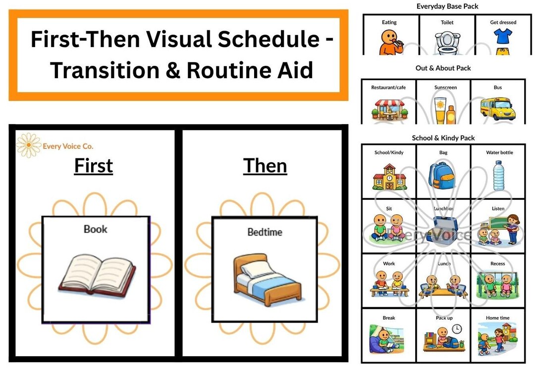 First-then Visual Schedule Board – Autism ADHD Routine Chart - Etsy