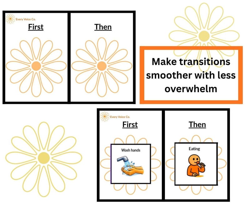 First-then Visual Schedule – Autism, ADHD Routine Chart - AAC ...
