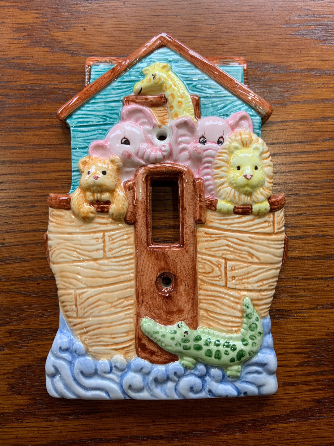 Vintage Light Switch Cover Noahs Ark Nursery Switch Plate Cover CR ...