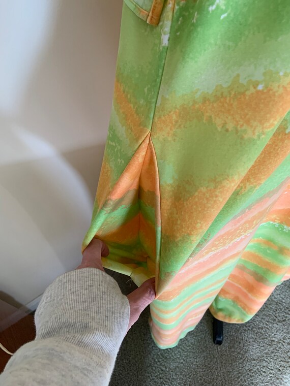 Vintage Butterfield 8 Caftan Orange and Green Mod Kaf… - Gem