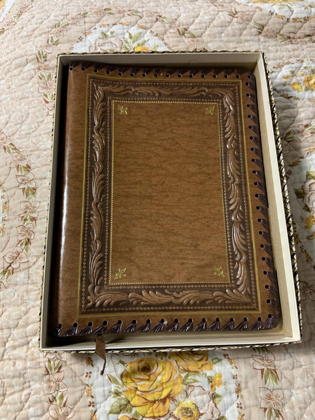 Hand Tooled Leather Portfolio With Pockets Embossed Made in Italy ...