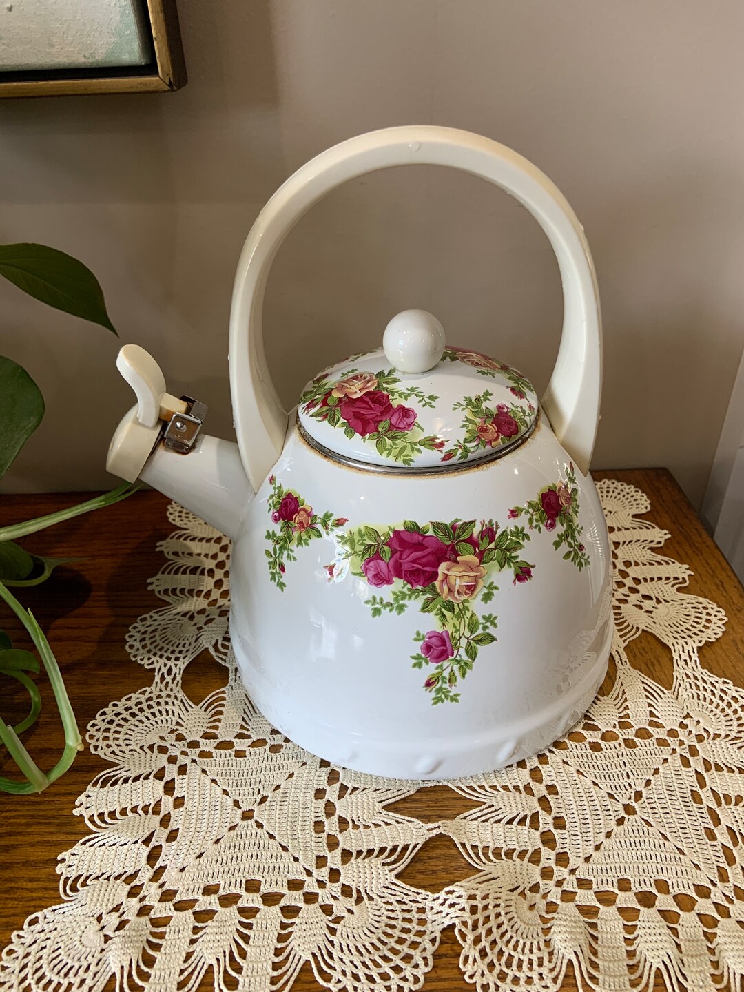 Royal Albert Old Country Roses Kettle: Pink Floral Tea Kettle - Etsy