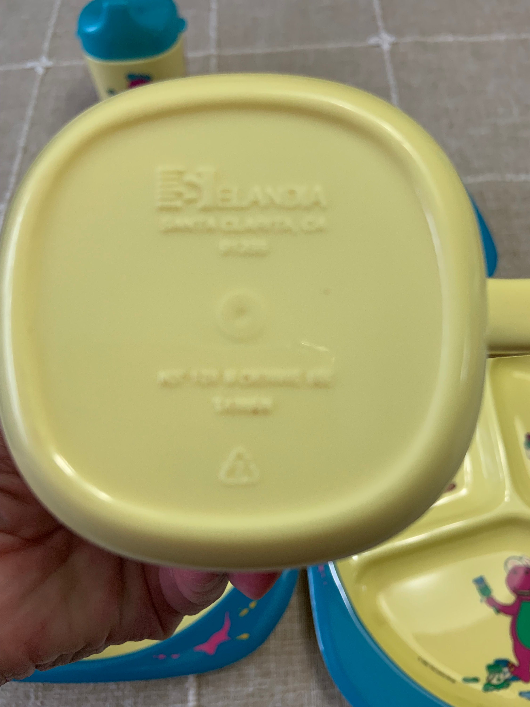 Vintage 1992 Barney Childrens Place Setting Set of 2 Melamine Plates ...