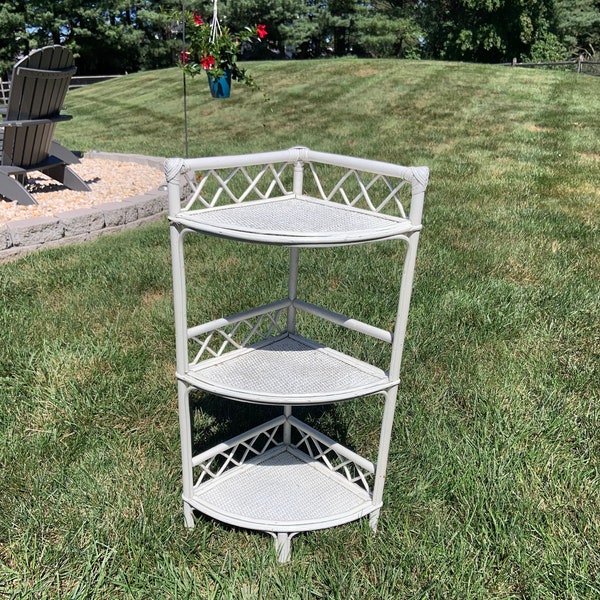 Wicker Corner Shelf - Etsy
