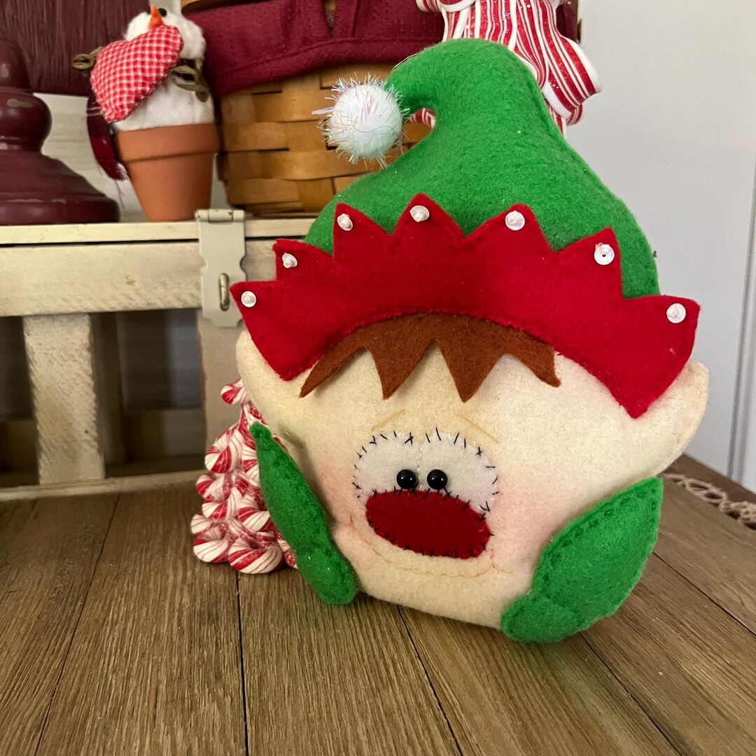 Elf Stuffed Doll Handmade Home Decor, Stuffed Winter, Winter Home Decor ...