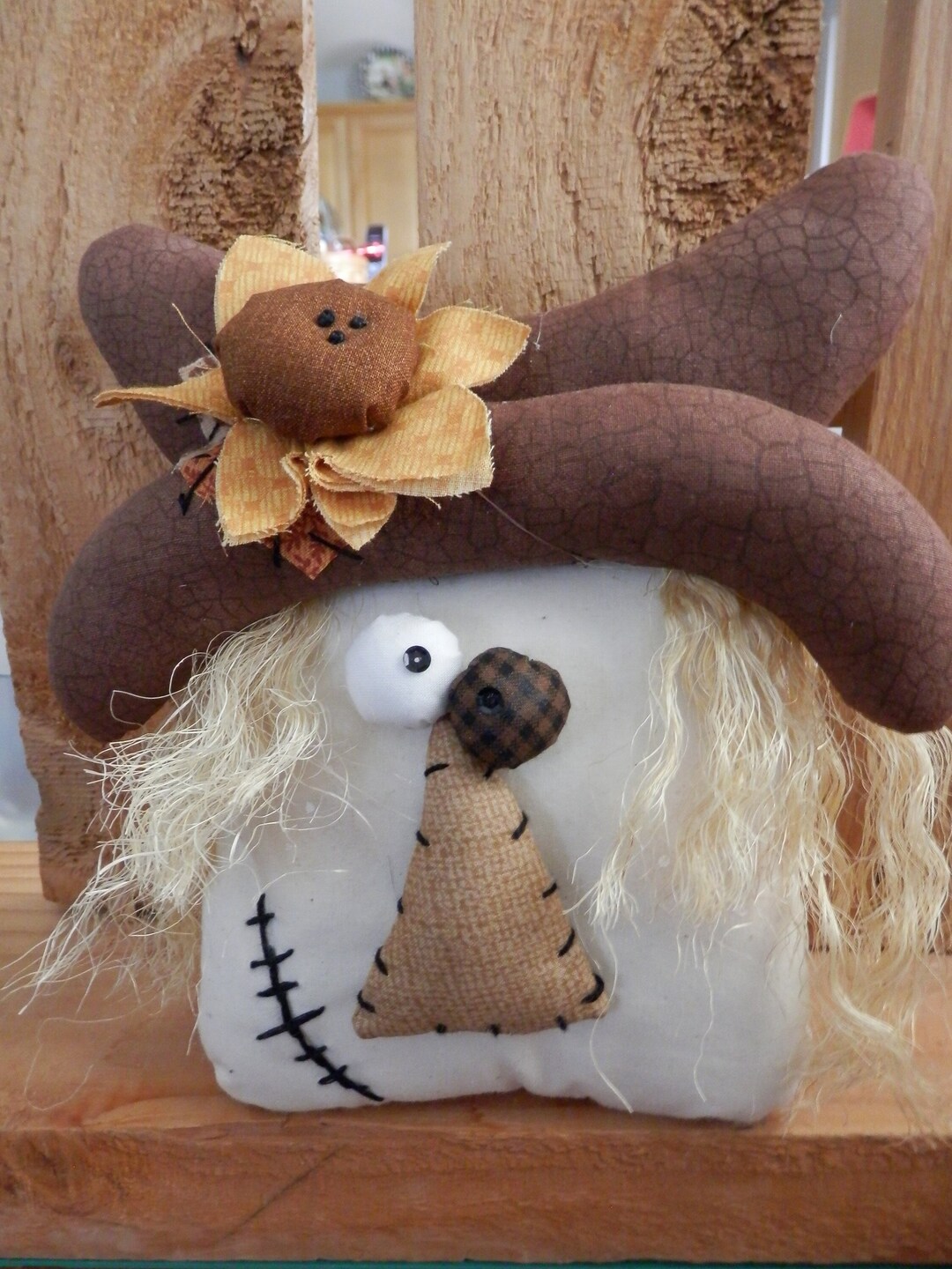 Fall Scarecrow Stuffed Onie, Handmade Stuffed Scarecrow Head, Home ...