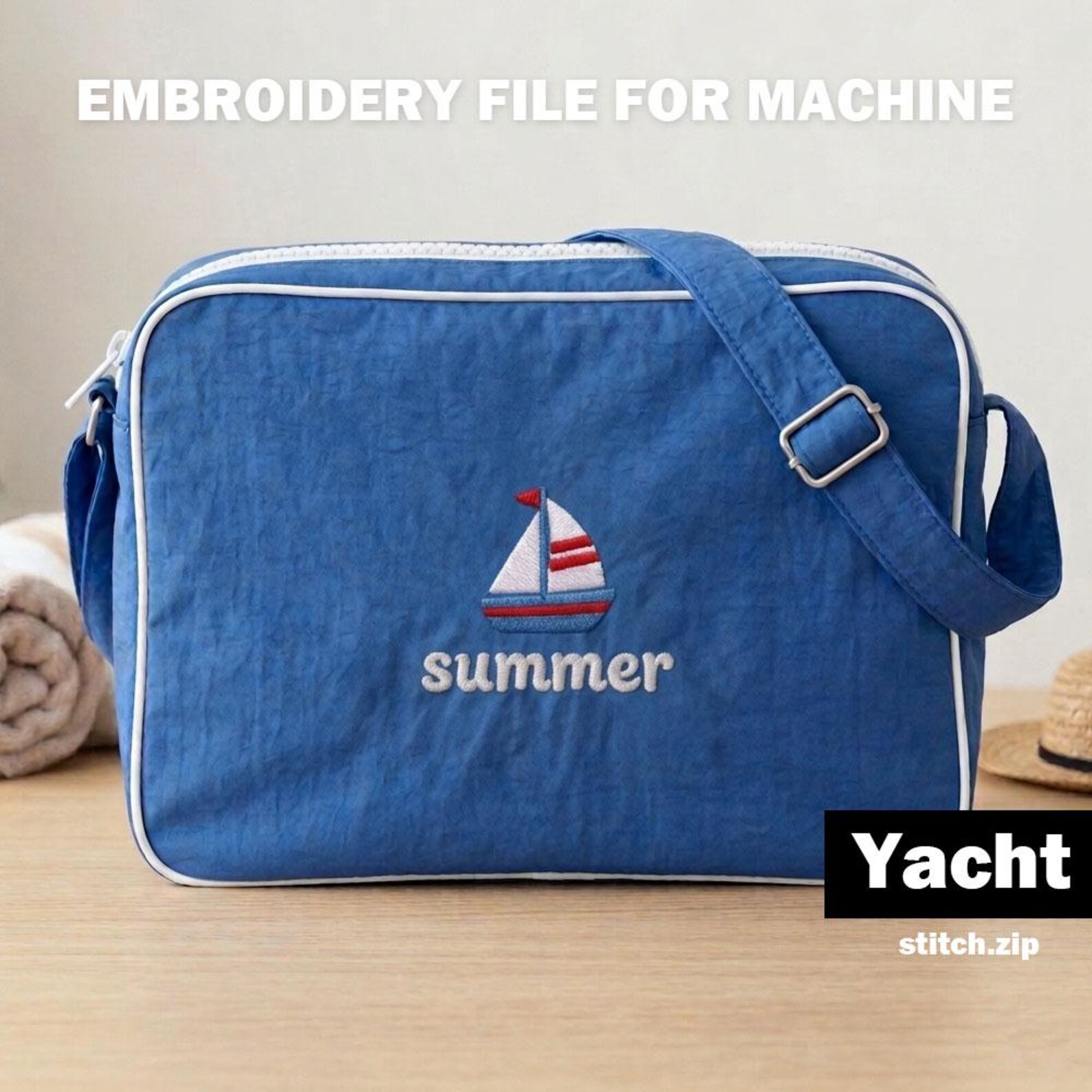 Mini Yacht Machine Embroidery Design 1 Inch, Small Sailboat Embroidery ...