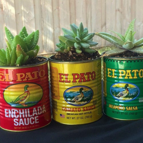Medium El Pato Spanish Sauce Cans Wedding Party Center Piece - Etsy
