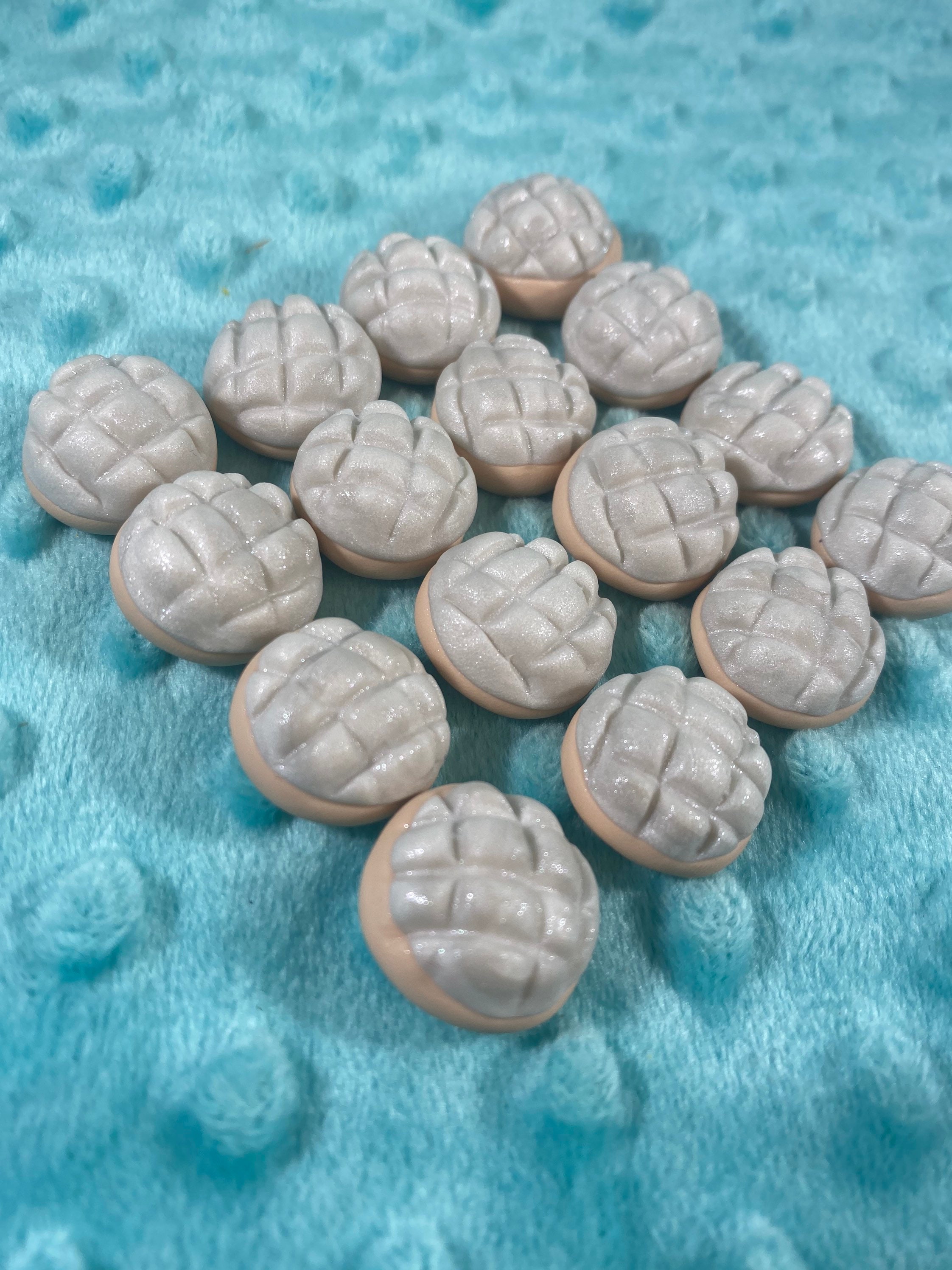 Set of 4 Polymer Clay Pearl White Concha Pan Dulce ALL CLAY - Etsy