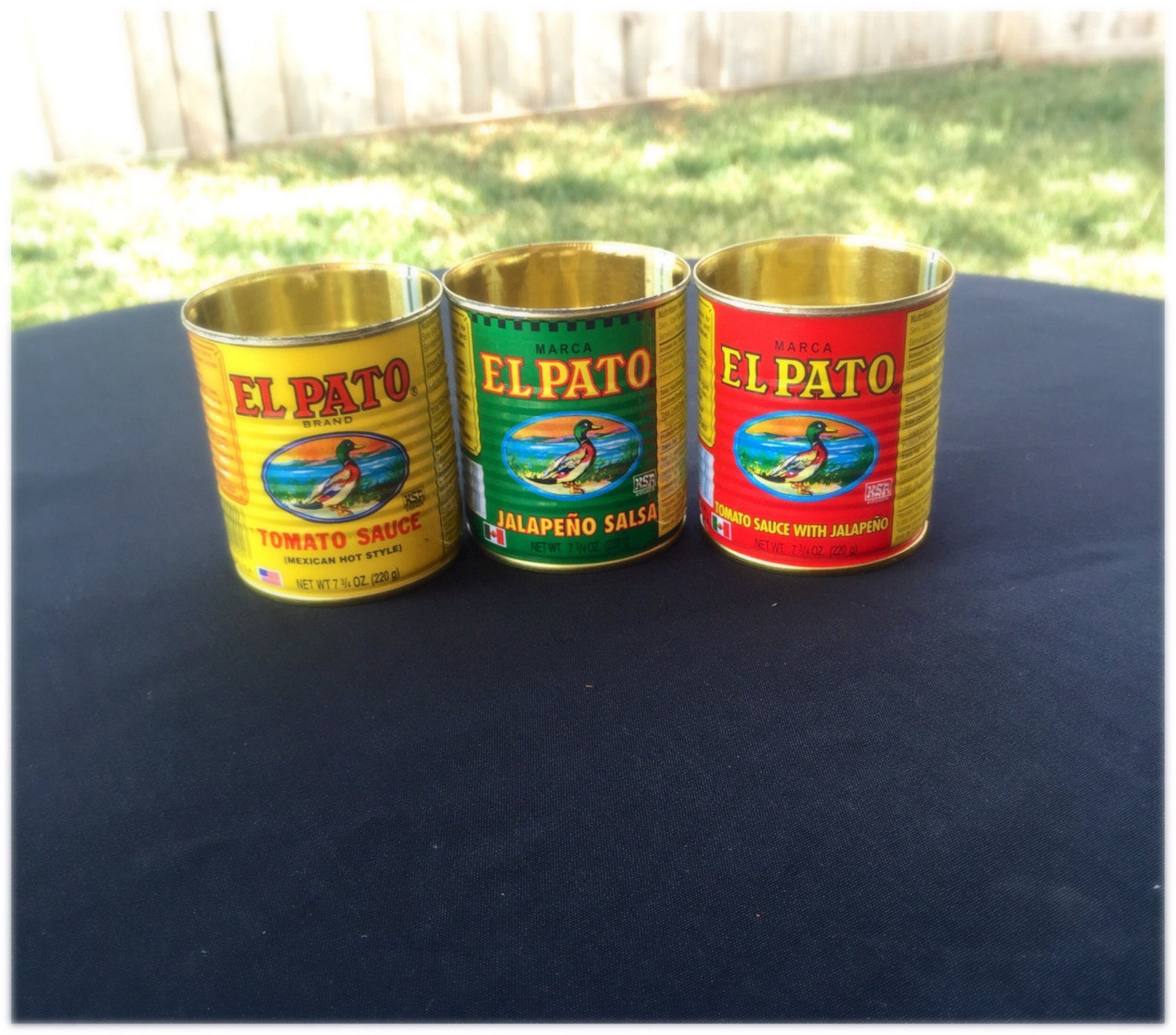 Small El Pato Spanish Sauce Cans Wedding Party Center Piece - Etsy UK