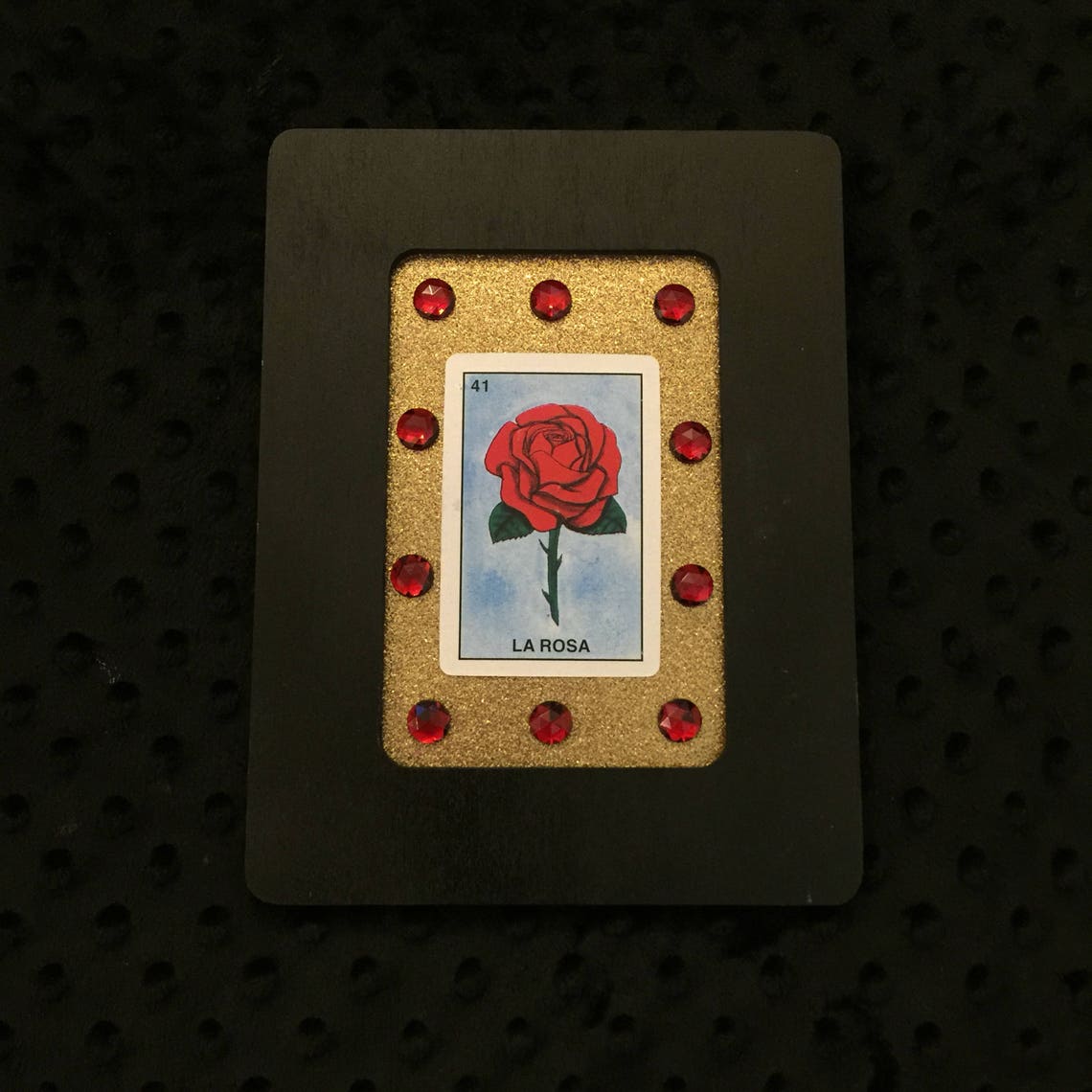 Black Loteria La Rosa Wooden Picture Frame | Etsy