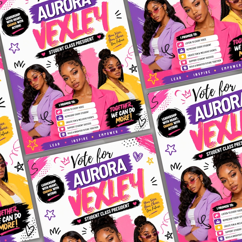 Editable Student Council Campaign Flyer, School Election Flyer ...