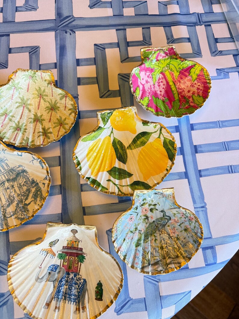Mahjong Scallop Seashell Dice Dish or Wall Game Dish - Match Your Mat ...