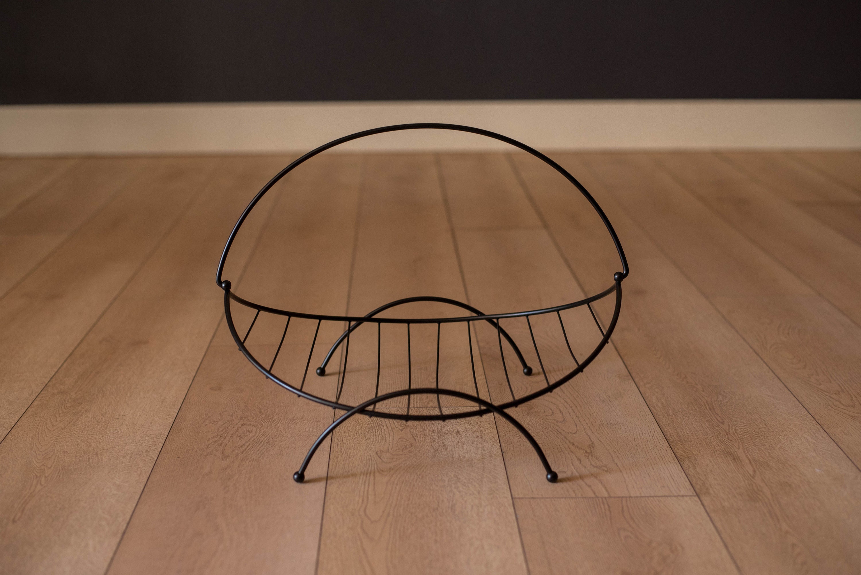 Mid Century Modern Curved Wire Black Magazine Rack Holder - Etsy