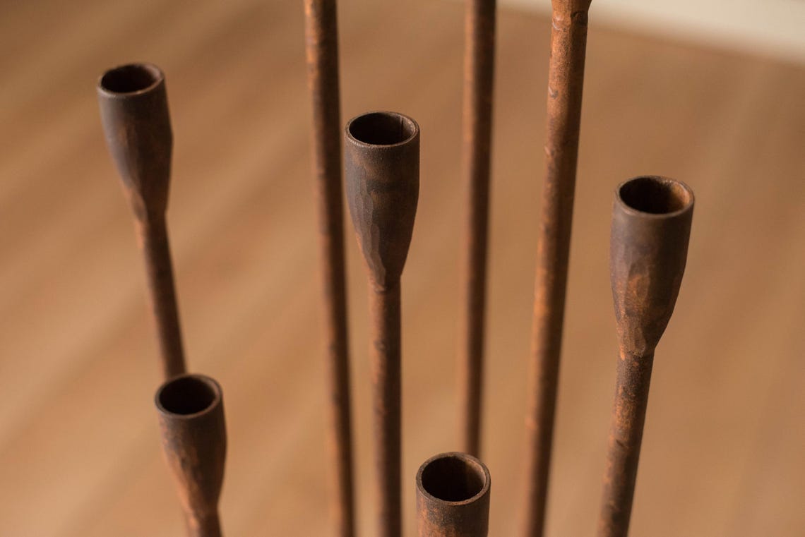 Mid Century Modern Tall Floor Standing Cast Iron Candelabra - Etsy