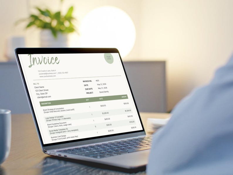 Modern Invoice Template | Canva Small Business Billing (digital ...