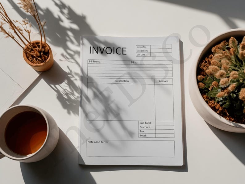 Editable Invoice Template | Professional Service Form (digital Download ...