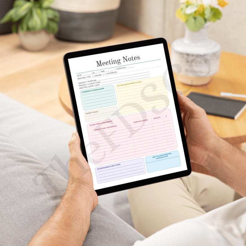 Professional Meeting Notes Template, Remarkable Templates, Agenda ...