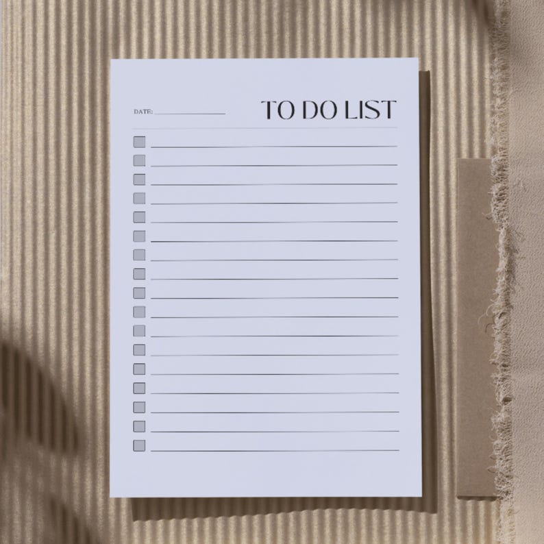 Minimalist Daily to Do List | Productivity Checklist (digital PDF ...