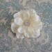 Bridal Ivory Flower Clip w/ Rhinestone Center Small Flower | Etsy