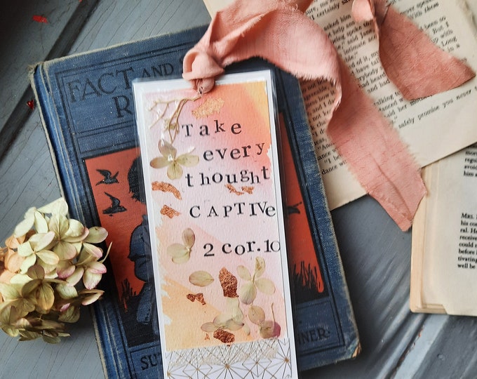 Bible Verse Bookmark Take Every Thought Captive 2 Corinthians 10:5, Cor ...