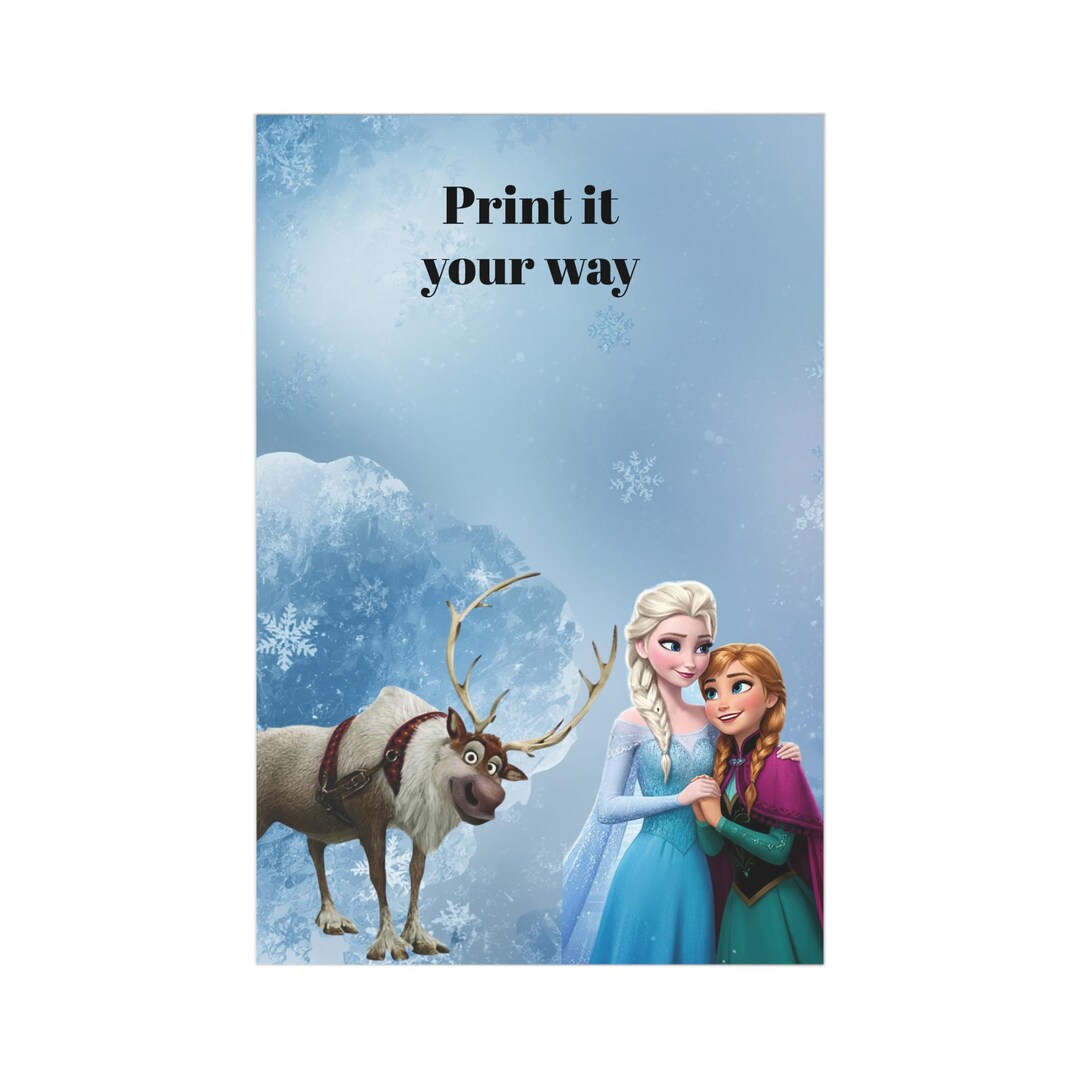 Frozen Princesses & Sven Postcards | 7 Pack Winter Note Cards - Etsy