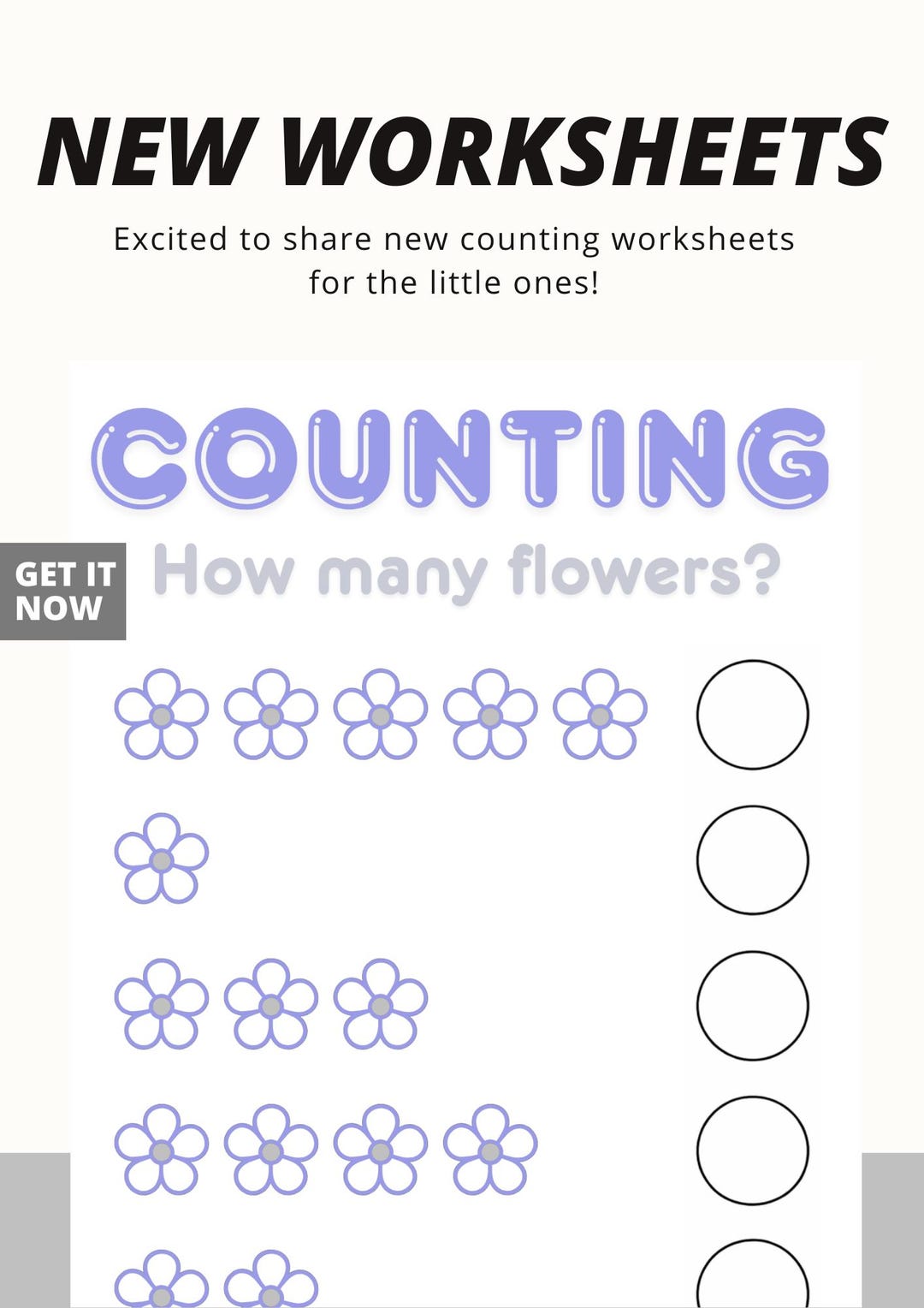 Counting Flowers for Kids - Etsy