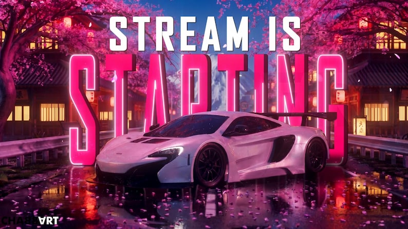 Animated Stream Overlay Pack Horizon Sakura Ultimate Neon Twitch ...