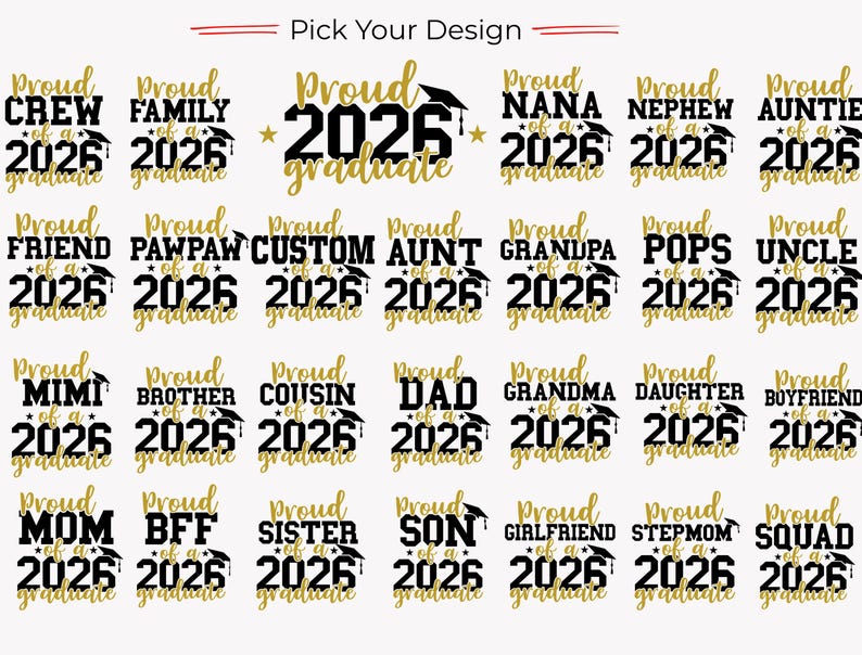 Family Graduation Shirts 2026, Proud Mom Dad Grandma Shirt, Class of ...